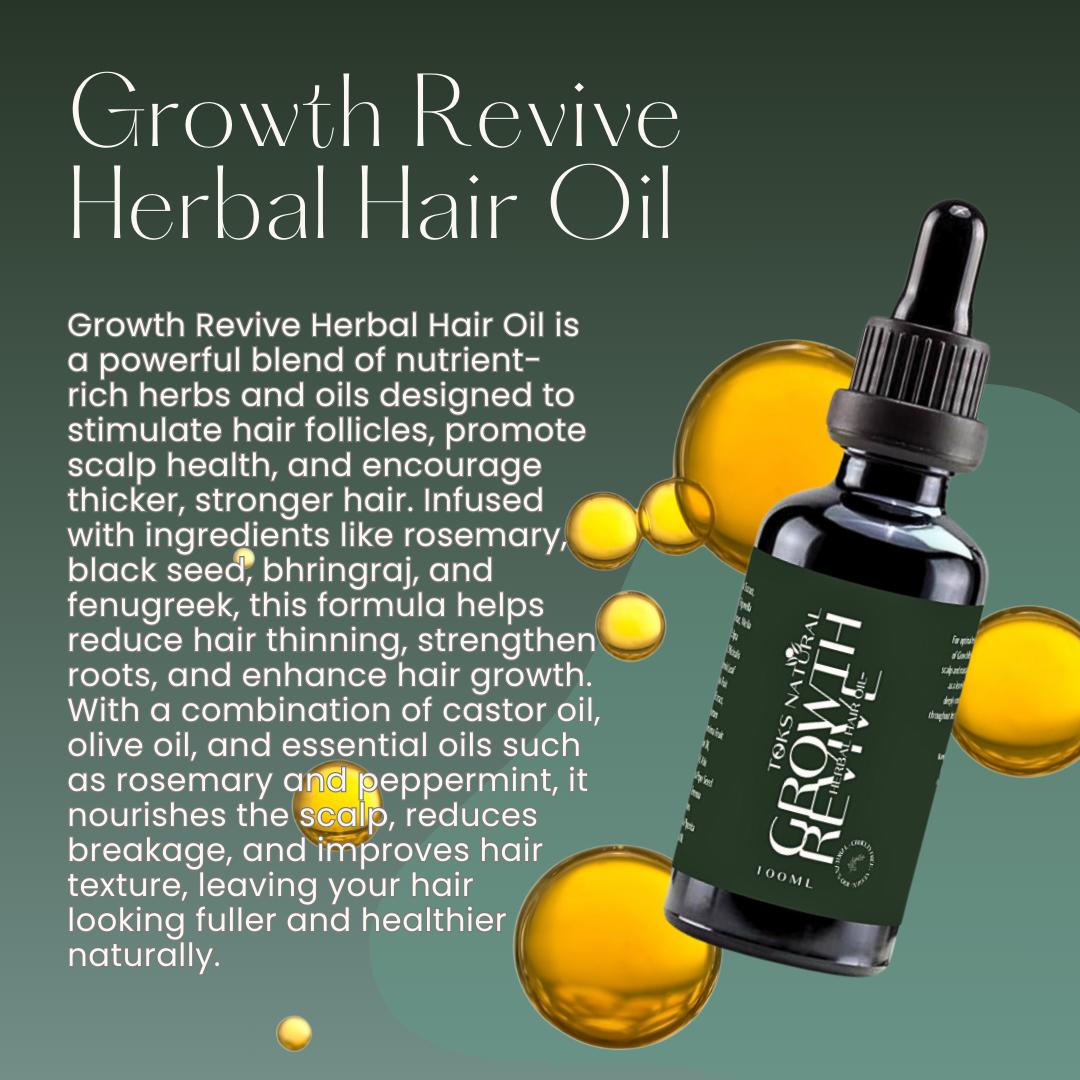 Growth Revive Herbal Beard & Hair Growth Oil | Boosts Hair Growth ...